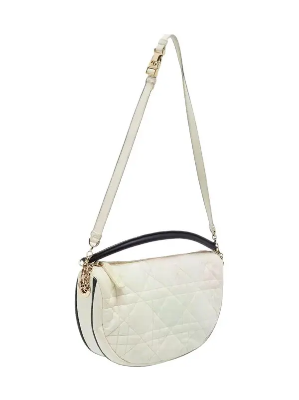 Dior 2022 Medium Vibe Cannage Tote Bag - White