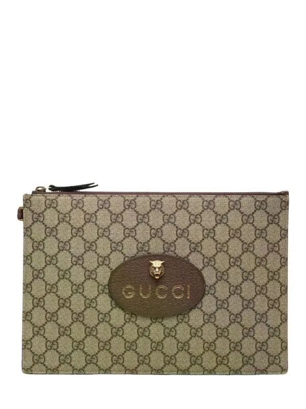 Gucci 2000-2015 Gg Supreme Neo Vintage Clutch Bag - Neutrals