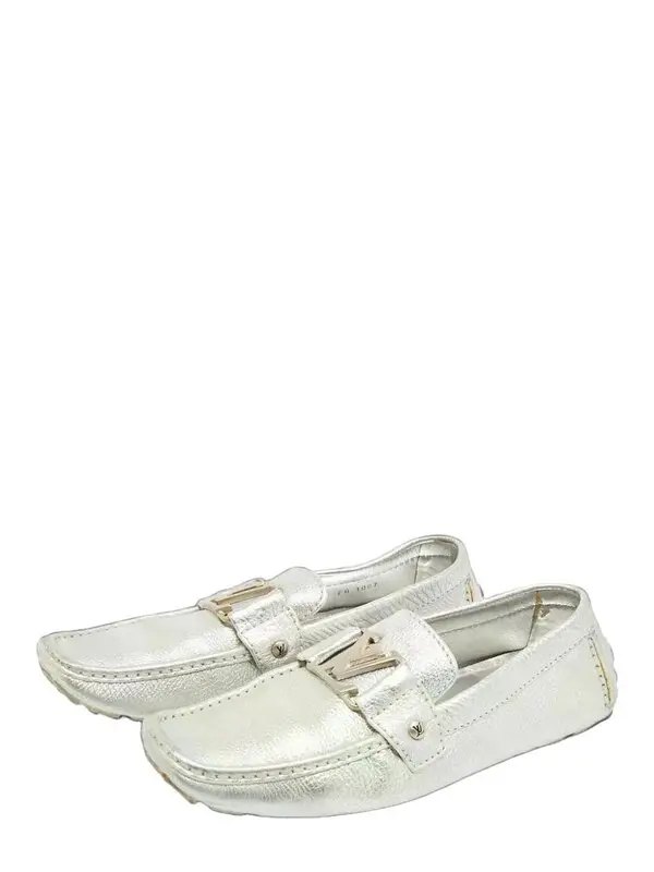 LOUIS VUITTON Monte Carlo Loafers Metallic Leather - Silver