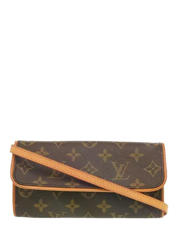 LOUIS VUITTON Monogram Canvas Pochette Twin Pm Crossbody Bag - Brown