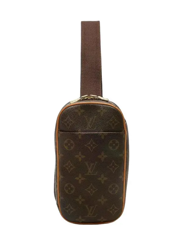LOUIS VUITTON 2001 Monogram Pochette Gange Crossbody Bag - Brown