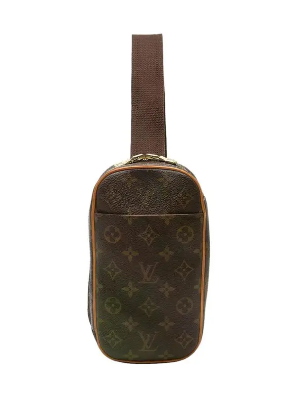 LOUIS VUITTON 2001 Monogram Pochette Gange Crossbody Bag - Brown