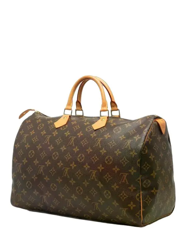LOUIS VUITTON 2002 Monogram Speedy 40 Boston Bag - Brown
