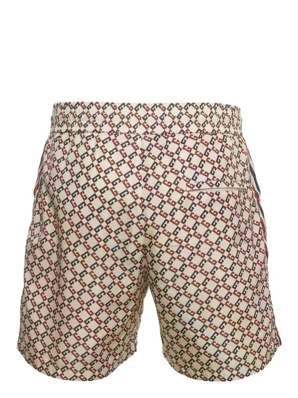 Gucci Geometric G Print Swim Shorts - Neutrals