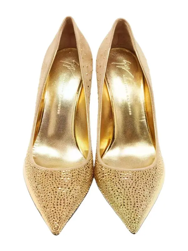GIUSEPPE ZANOTTI Virgyn Crystal-embellished Pumps - Neutrals
