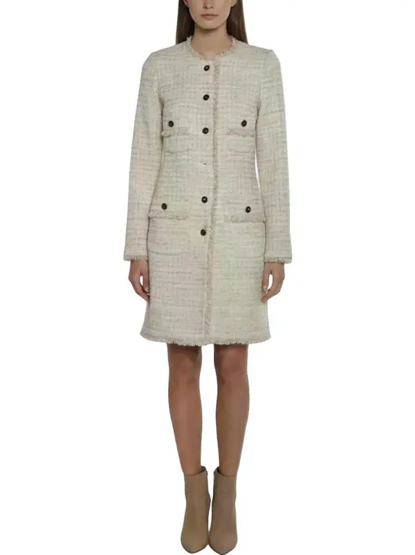 VERONICA VIRTA Tweed Button-front Jacket - Neutrals