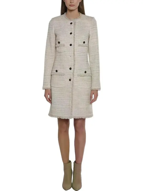 VERONICA VIRTA Tweed Button-front Jacket - Neutrals