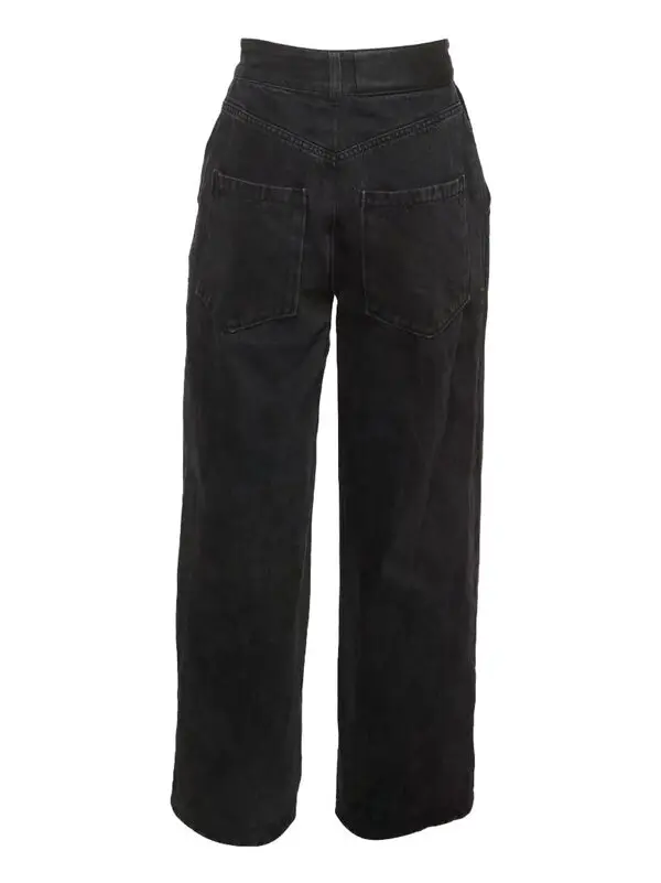 Loewe Anagram Logo Wide-leg Jeans - Black
