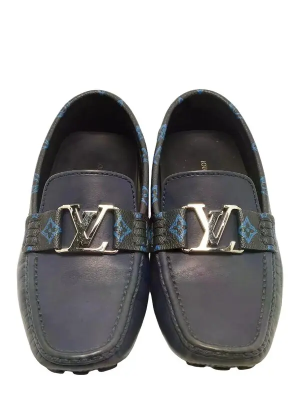 LOUIS VUITTON Monte Carlo Logo Loafers - Blue