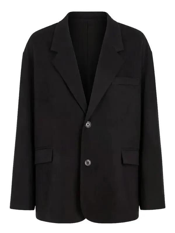 SOCIETE ANONYME Oversized Wool Jacket With Notched Lapels - Black