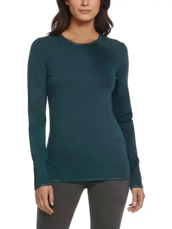 Missoni Stretch-knit Crew Neck Long-sleeved T-shirt - Blue