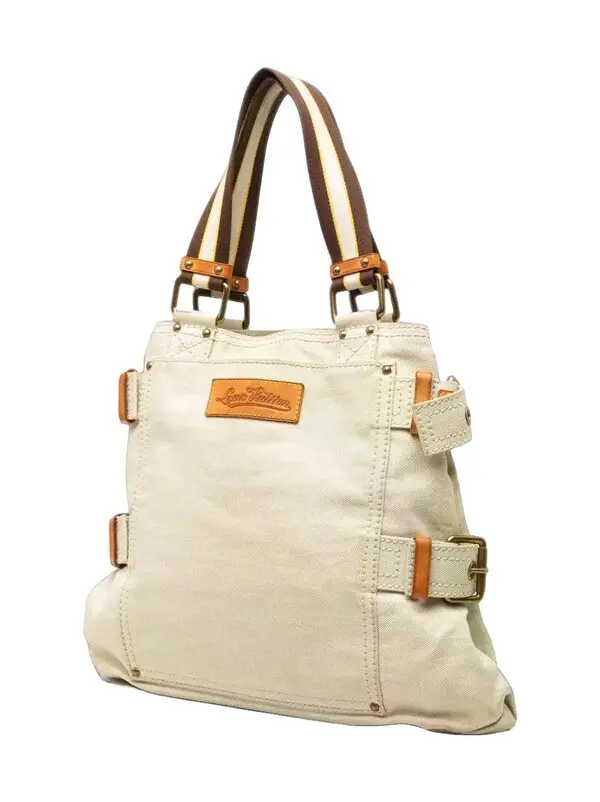 LOUIS VUITTON 2005 Cruise Line Globe Shopper Mm Tote Bag - Neutrals