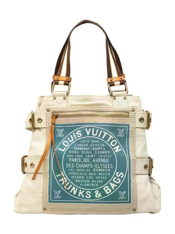 LOUIS VUITTON 2005 Cruise Line Globe Shopper Mm Tote Bag - Neutrals