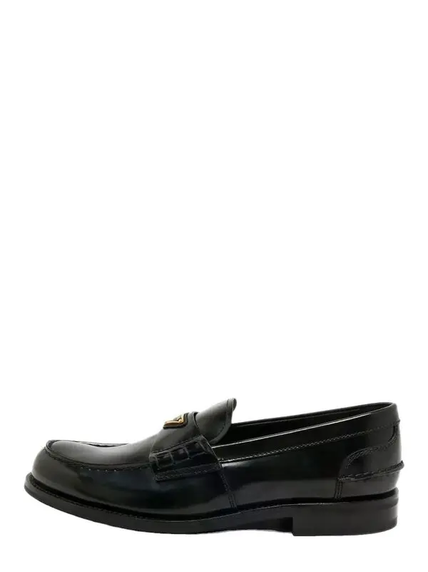 Prada Penny Strap Loafers - Black