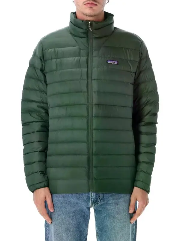 Patagonia Quilted Logo-patch Padded Coat - Green