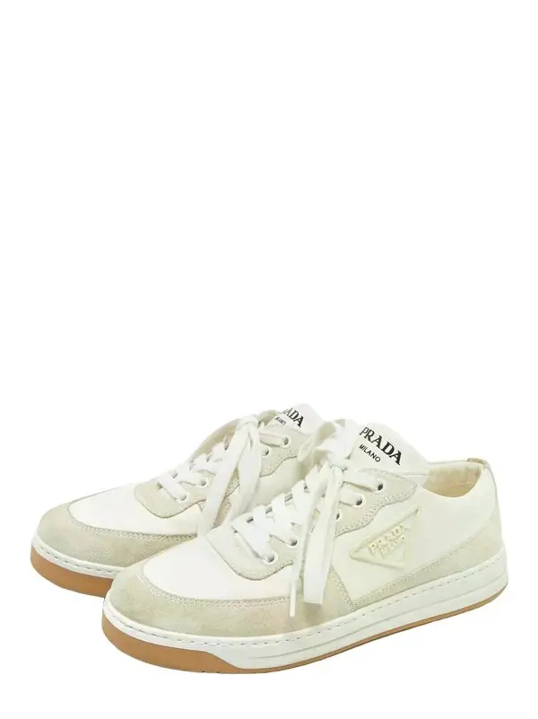 Prada Triangle Logo Sneakers - White