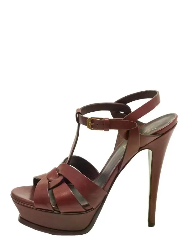 Saint Laurent Tribute Platform Sandals - Red