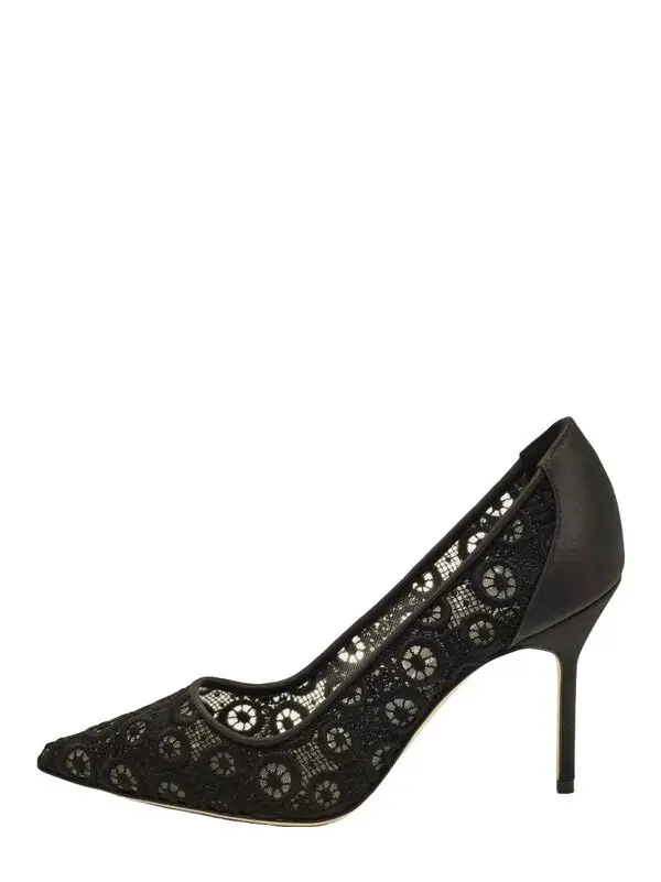 Manolo Blahnik Bbla Lace Pumps - Black