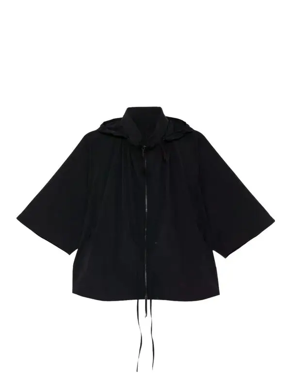 LESS Raglan Sleeve Hooded Jacket - Black