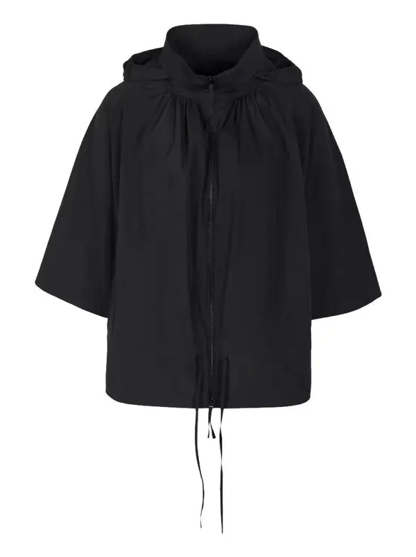 LESS Raglan Sleeve Hooded Jacket - Black