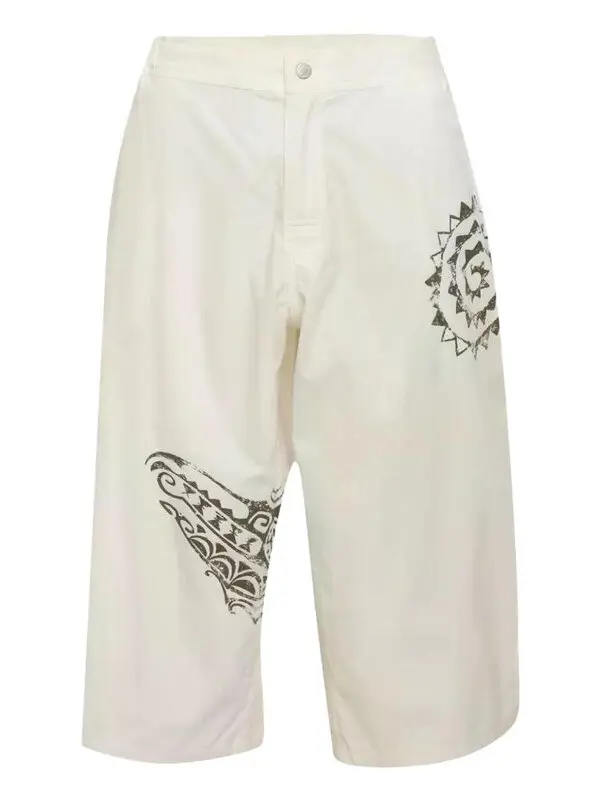 Versace Printed Poplin Trousers - Neutrals