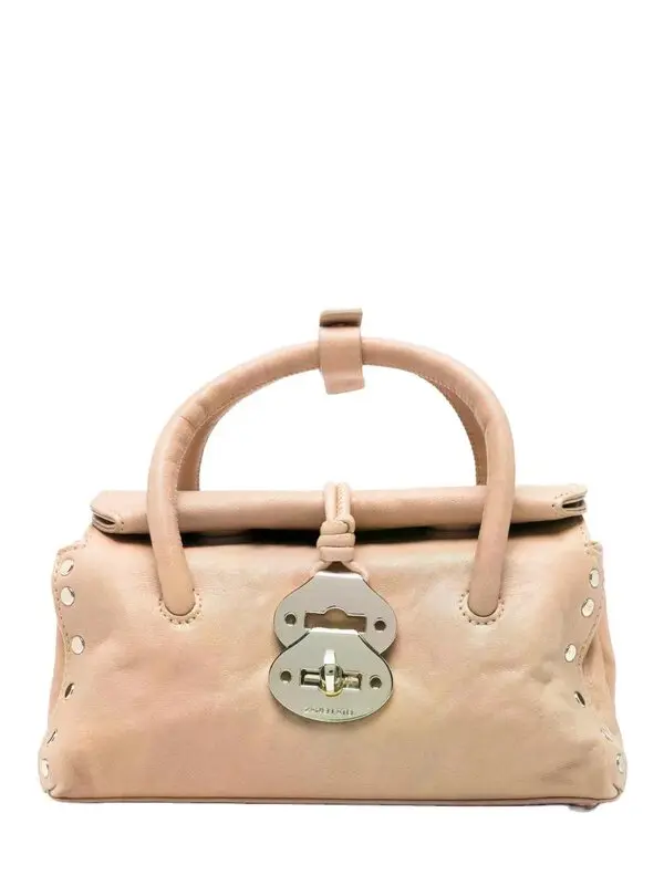 ZANELLATO Baby Dotta Studded Leather Tote Bag - Neutrals