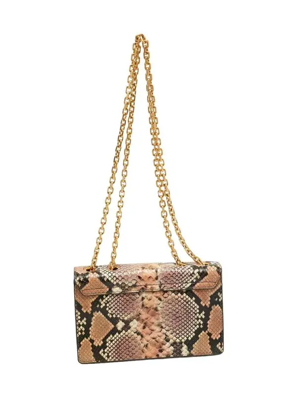 Tory Burch Python-embossed Shoulder Bag - Neutrals