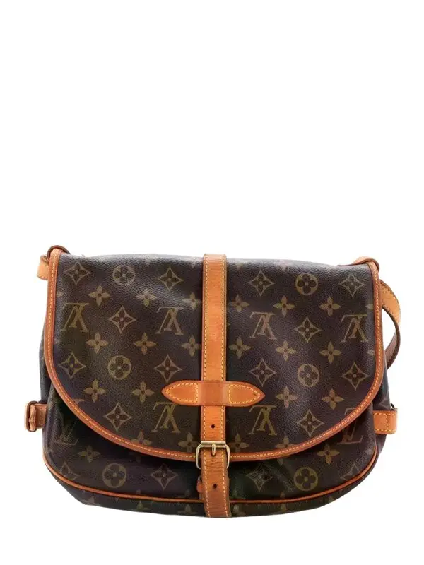 LOUIS VUITTON Monogram Canvas Saumur 30 Crossbody Bag - Brown