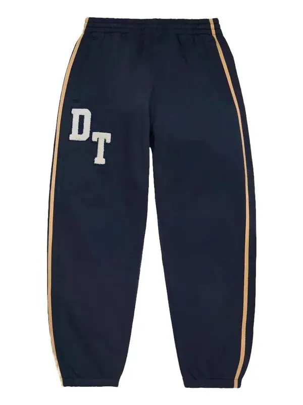 DENIM TEARS Chenille-embroidered Track Pants - Blue
