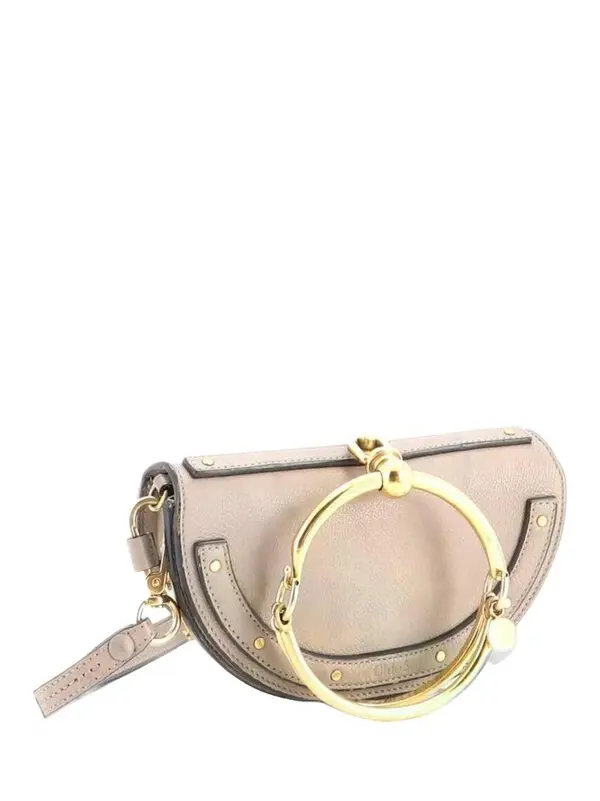 Chloé Nile Leather Mini Crossbody Bag - Grey