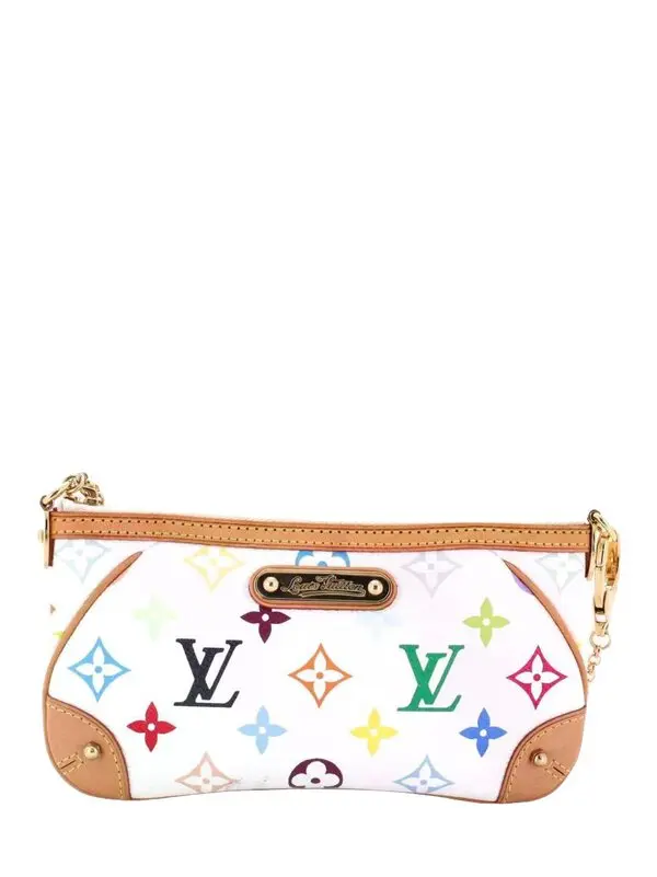 LOUIS VUITTON Milla Pochette Monogram Multicolor Mm Clutch Bag - White