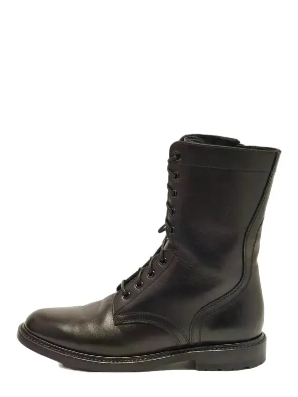 Celine Lace-up Combat Boots - Black