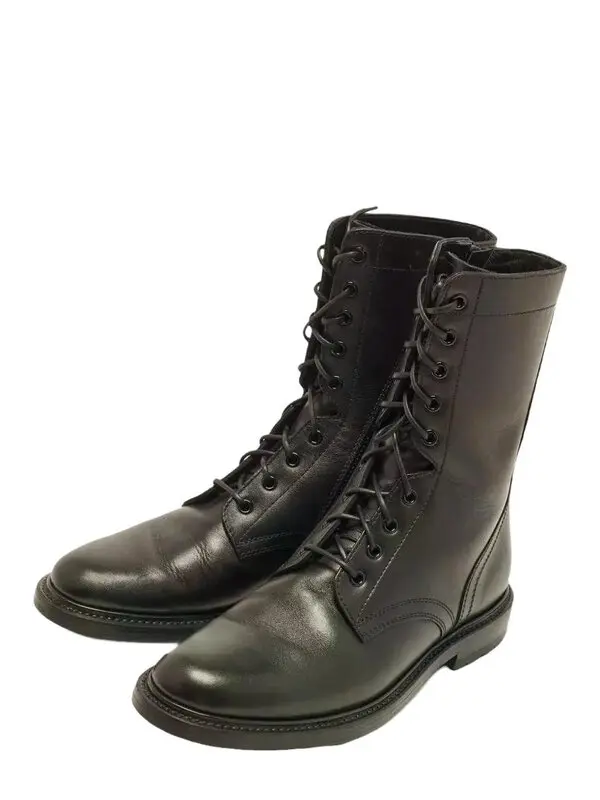 Celine Lace-up Combat Boots - Black