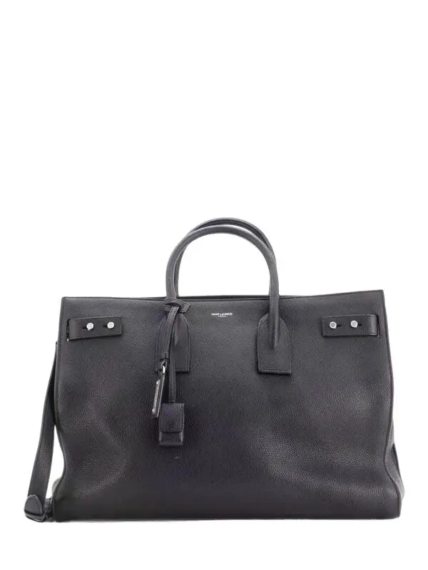 Saint Laurent Sac De Jour Souple Bag Leather Large Satchel - Black