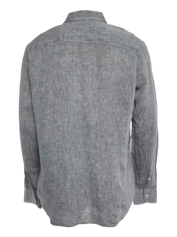 Emporio Armani Button-up Linen Shirt - Grey