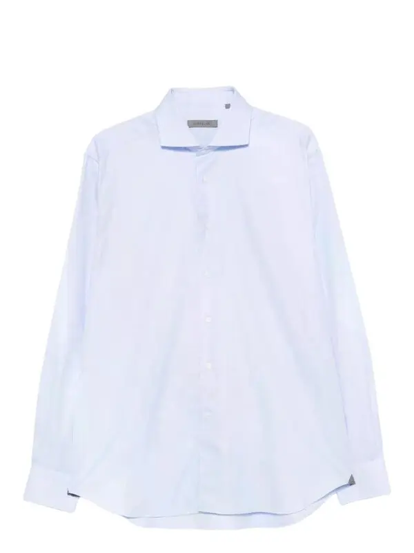 Corneliani Spread-collar Long-sleeve Shirt - Blue