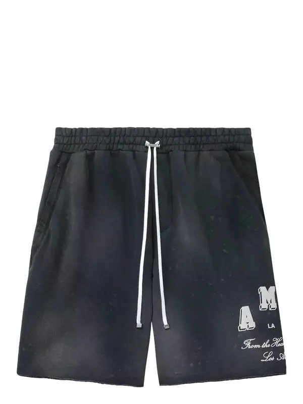 Amiri Vintage Collegiate Cotton Track Shorts - Black