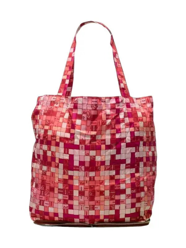 Hermès 2007 Bolduc Au Carré Silk Marwari Le Sac Silky Pop Tote Bag - Red