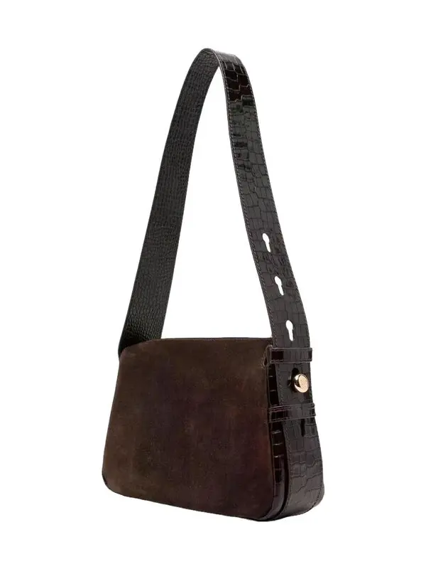 Tory Burch Romy Suede Shoulder Bag - Brown