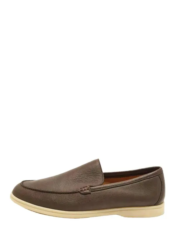 Loro Piana Summer Walk Leather Loafers - Brown