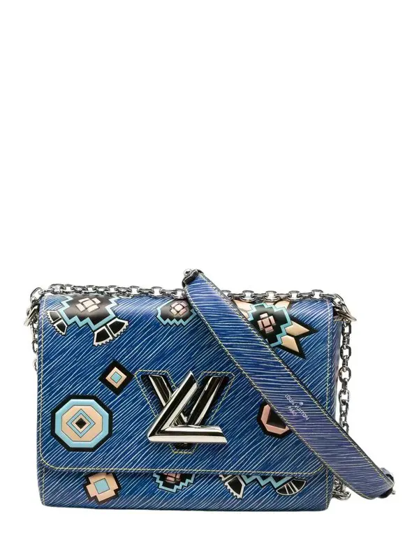 LOUIS VUITTON Epi Denim Aztec Twist Mm Crossbody Bag - Blue