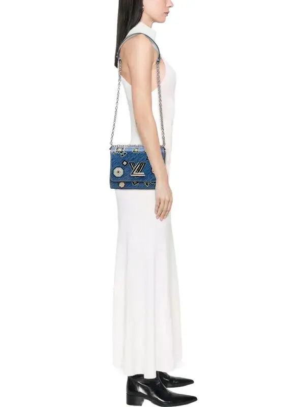 LOUIS VUITTON Epi Denim Aztec Twist Mm Crossbody Bag - Blue