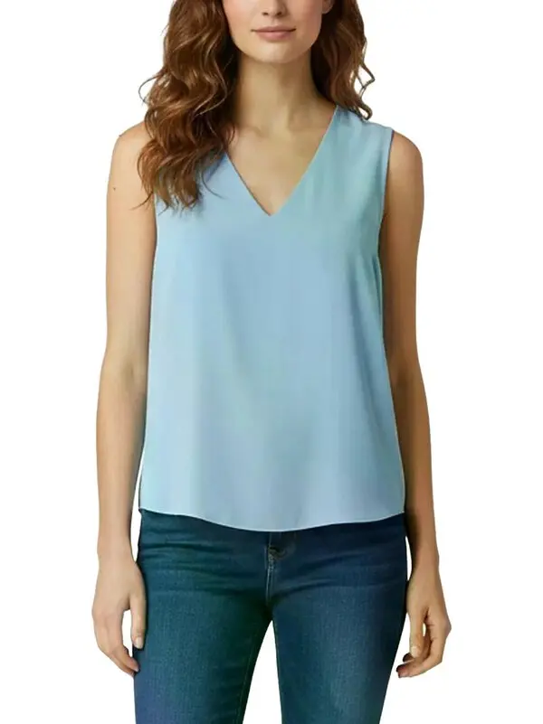 Chloé Sleeveless V-neck Top - Blue