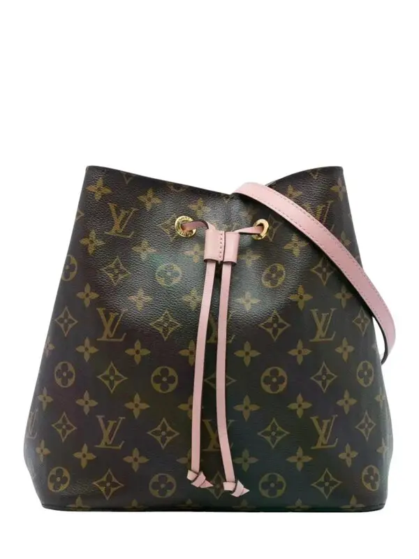 LOUIS VUITTON 2017 Monogram Neonoe Mm Bucket Bag - Brown