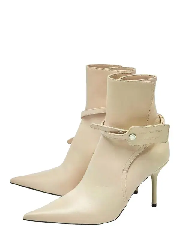 Off-White Allen Leather Ankle Boots - Neutrals