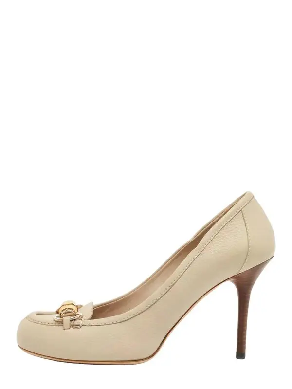 Gucci Bamboo Horsebit High Stiletto Heel Pumps - Neutrals