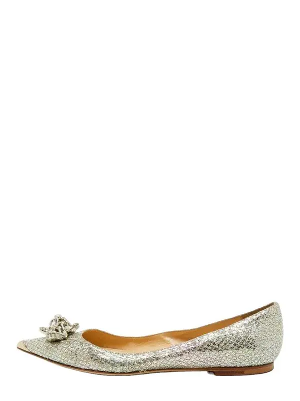 JIMMY CHOO Crystal-embellished Ballet Flats - Silver