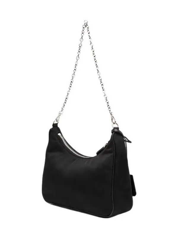 Prada 2019-2026 Saffiano Trimmed Re Nylon Re Edition 2005 Satchel - Black