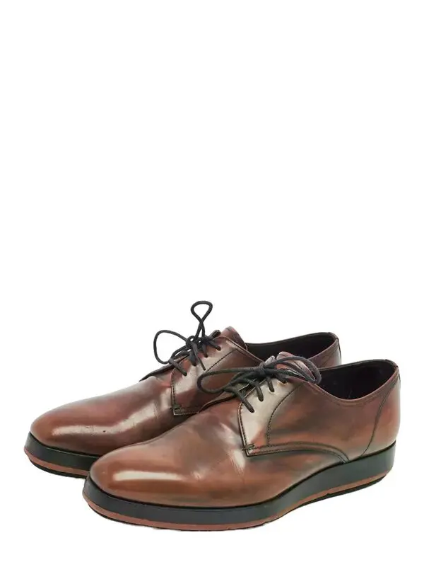 Prada Almond Toe Derby Shoes - Brown