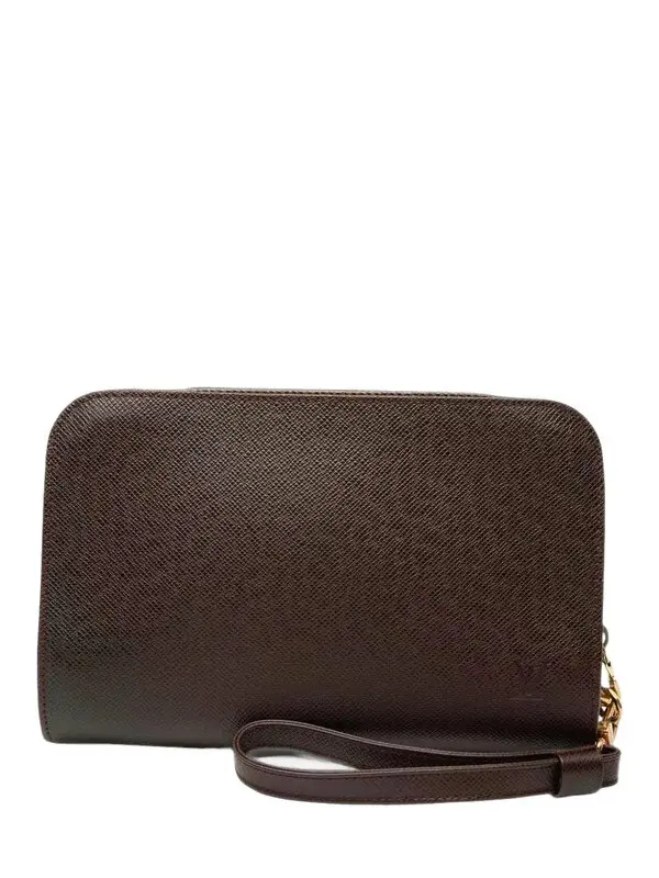 LOUIS VUITTON 2001 Taiga Baikal Clutch Bag - Red